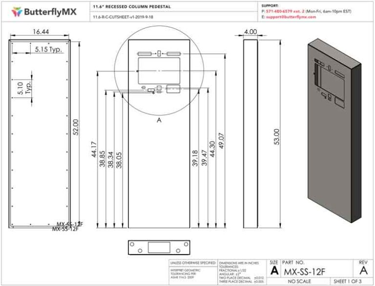 Pedestal Diagrams | ButterflyMX