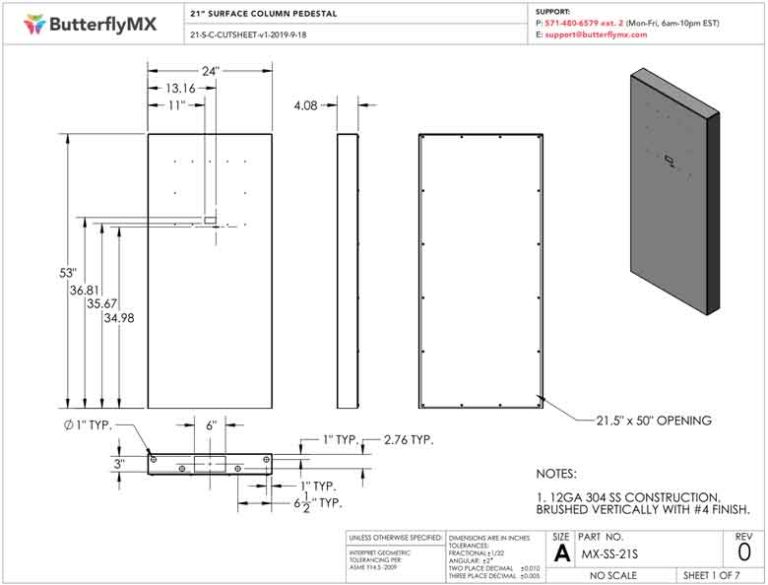 Pedestal Diagrams | ButterflyMX