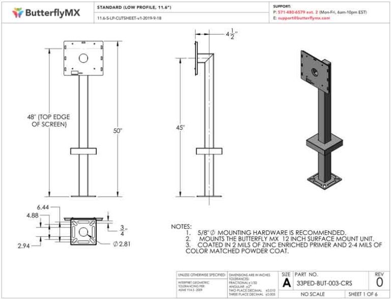 Pedestal Diagrams | ButterflyMX