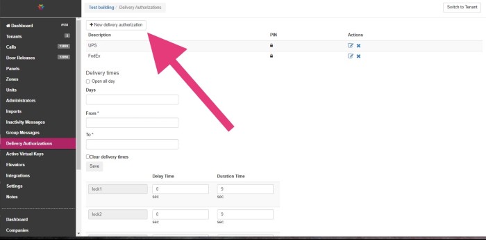 Create Delivery PINs as a Property Manager | ButterflyMX