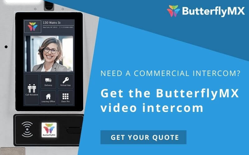 Commercial Intercom System with Door Release | ButterflyMX Commercial Intercom System with Door Release | ButterflyMX