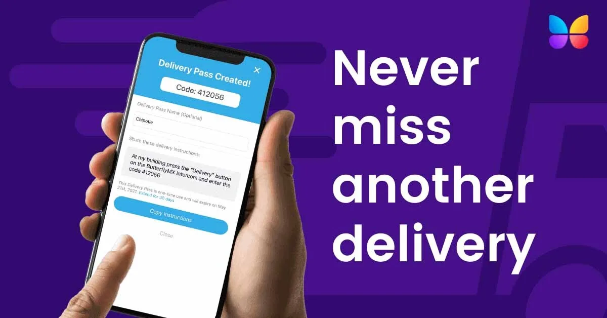 ButterflyMX Delivery Pass: Creating & Using One as a Tenant